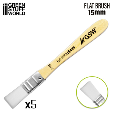 Flat Synthetic Brush (Pack x5) - GSW