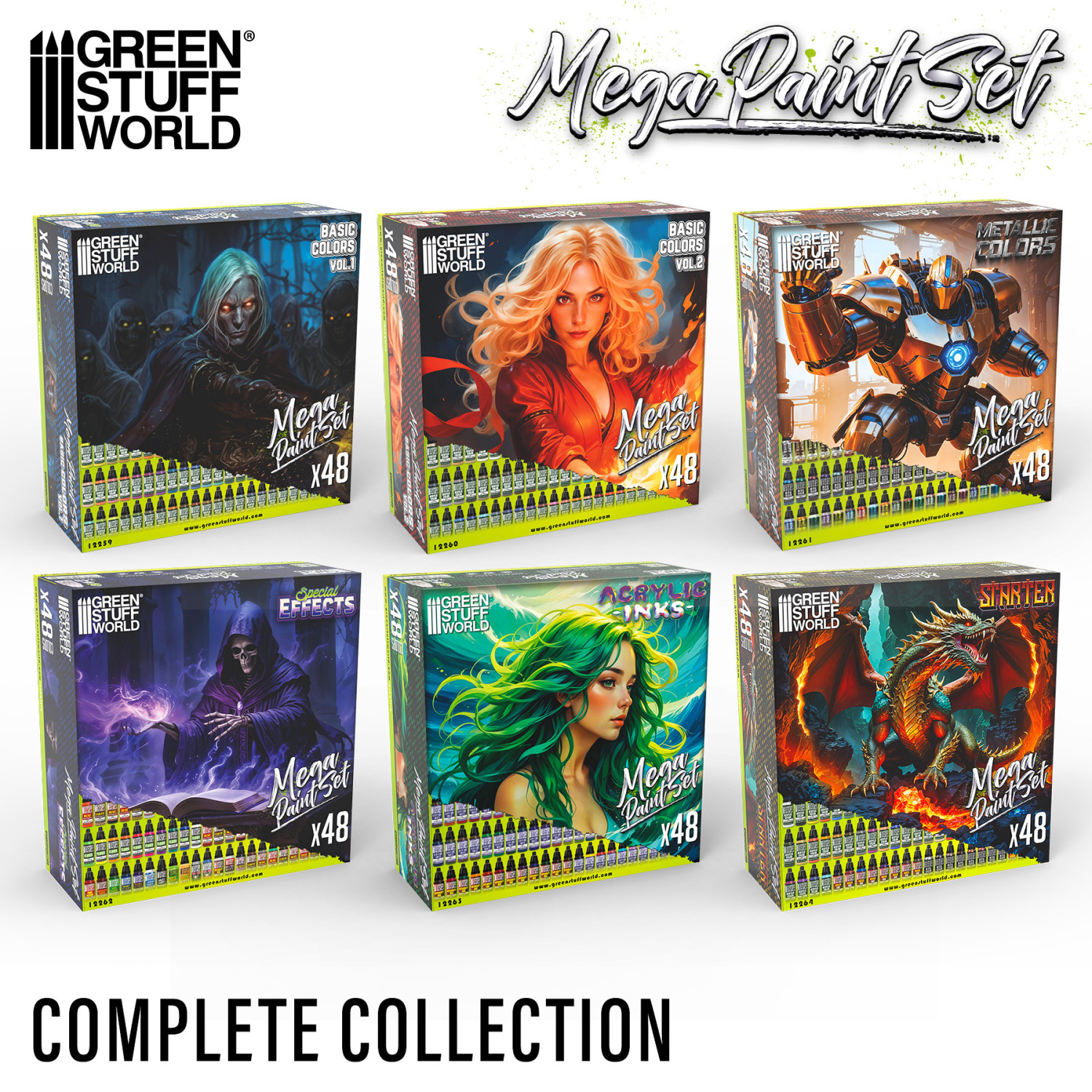 Dipping Inks Acrylfarben Set | Dipping Mega Paint Set - GSW