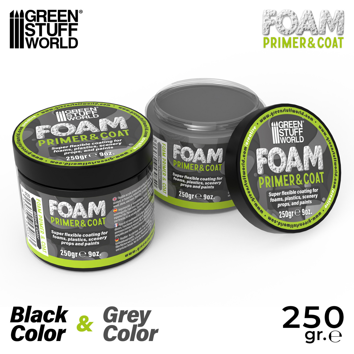Foam Primer and Coat - Black | Flexible foam primer - GSW