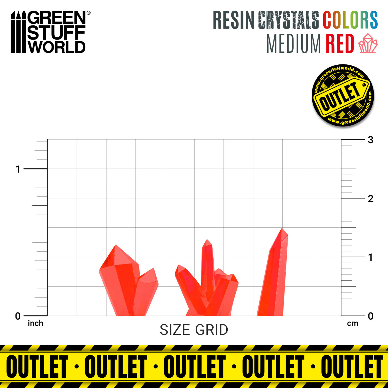 RED Resin Crystals - Medium - OUTLET - GSW