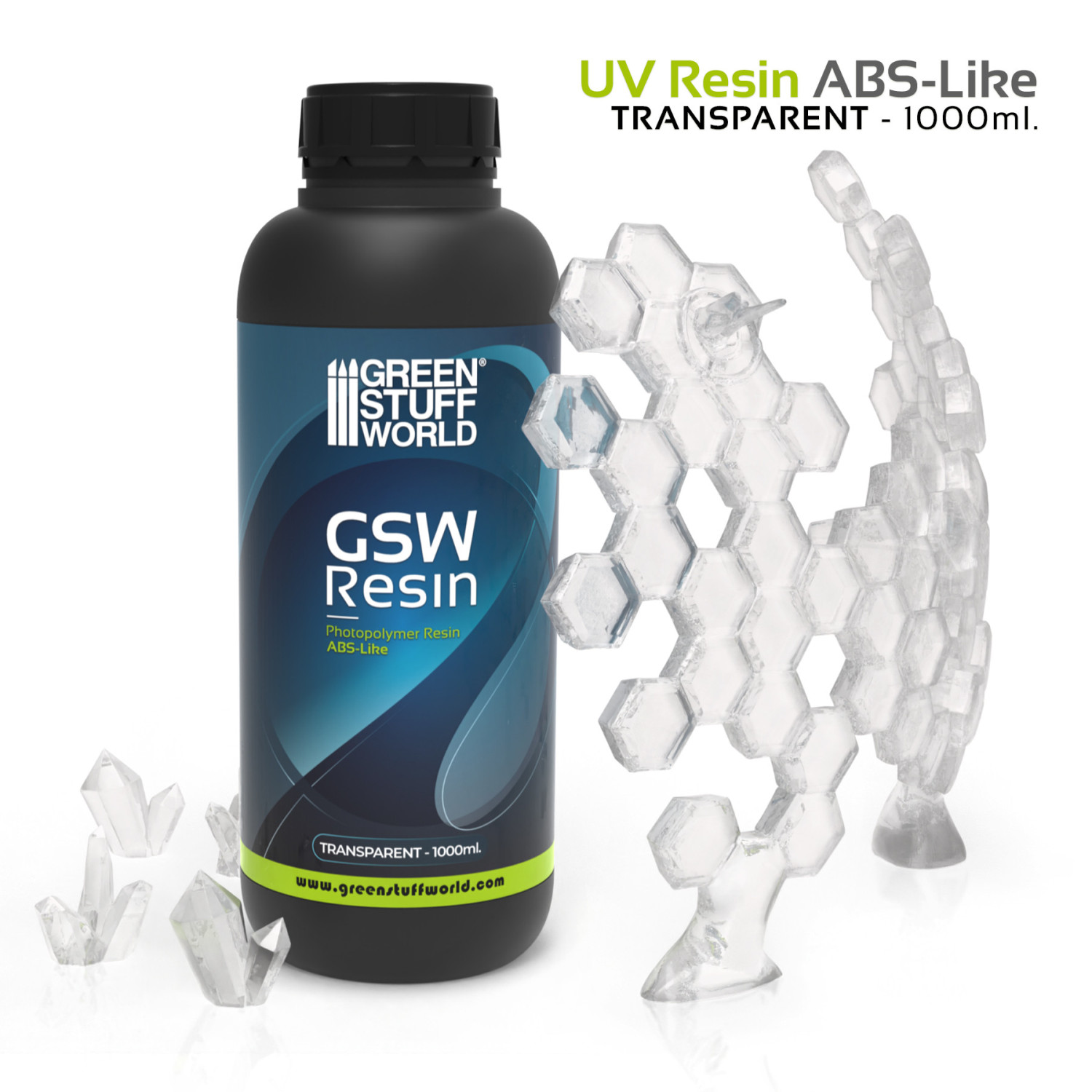 Resin for 3d printers ABS-like Transparent 1L | Clear Resin - GSW
