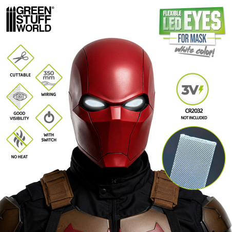 Cosplay Flexible led eyes for mask - White - GSW