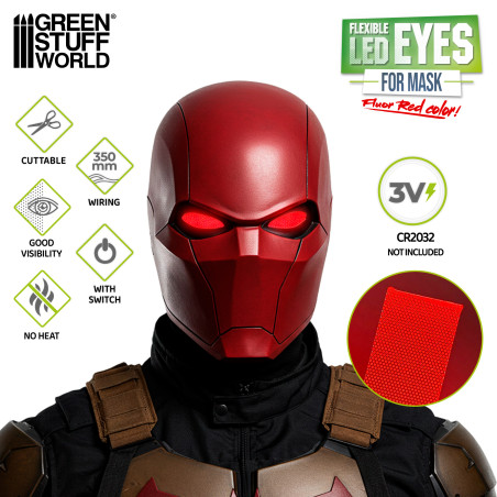 Cosplay Flexible LED-Augen für Masken – Rot - GSW