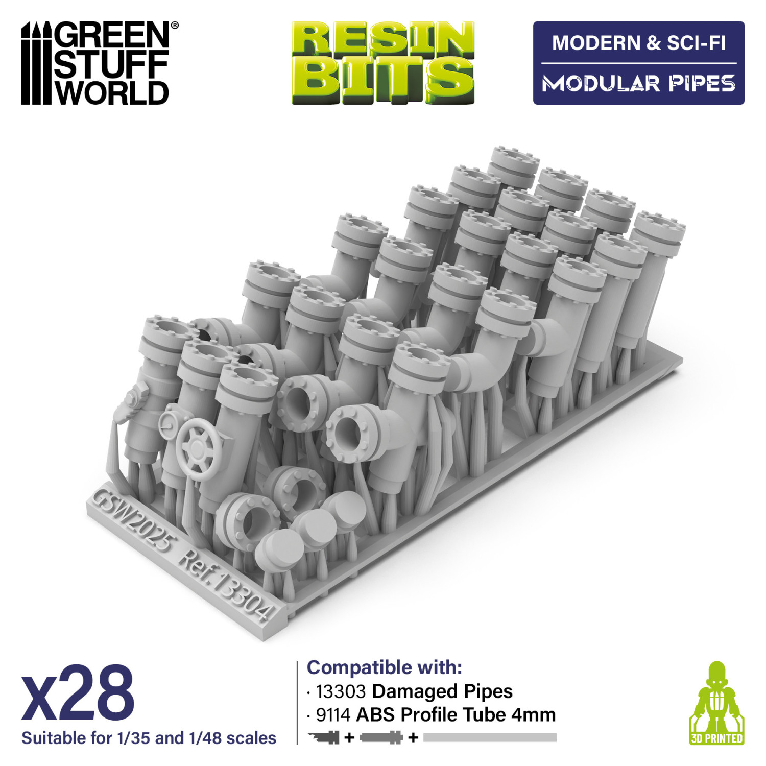 Modular pipes for dioramas 1:48-1:35 - GSW