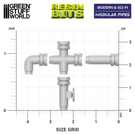 Modular pipes for dioramas 1:48-1:35 - GSW