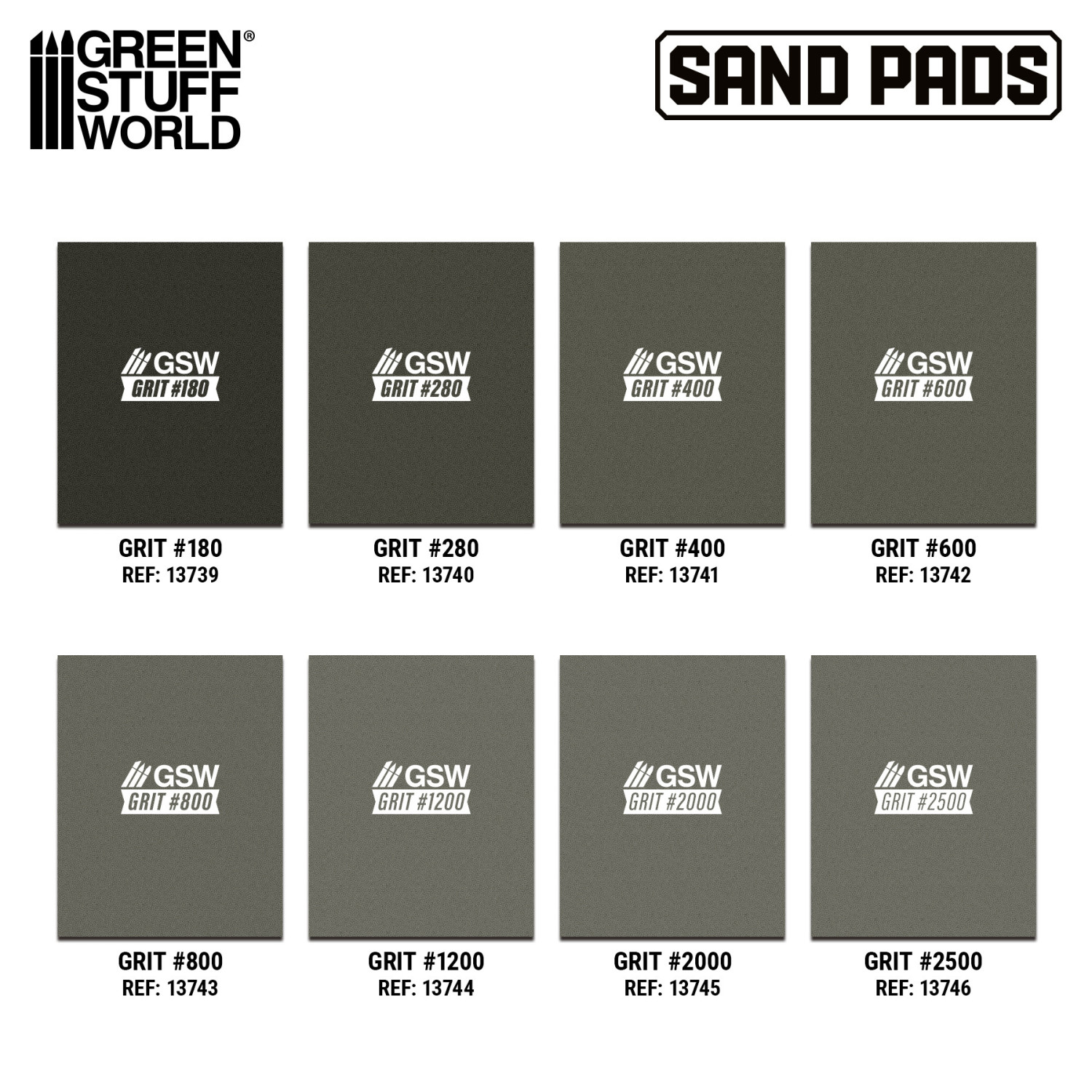 Rigid Sanding Pads 280 grit | Rigid Sanding Blocks - GSW
