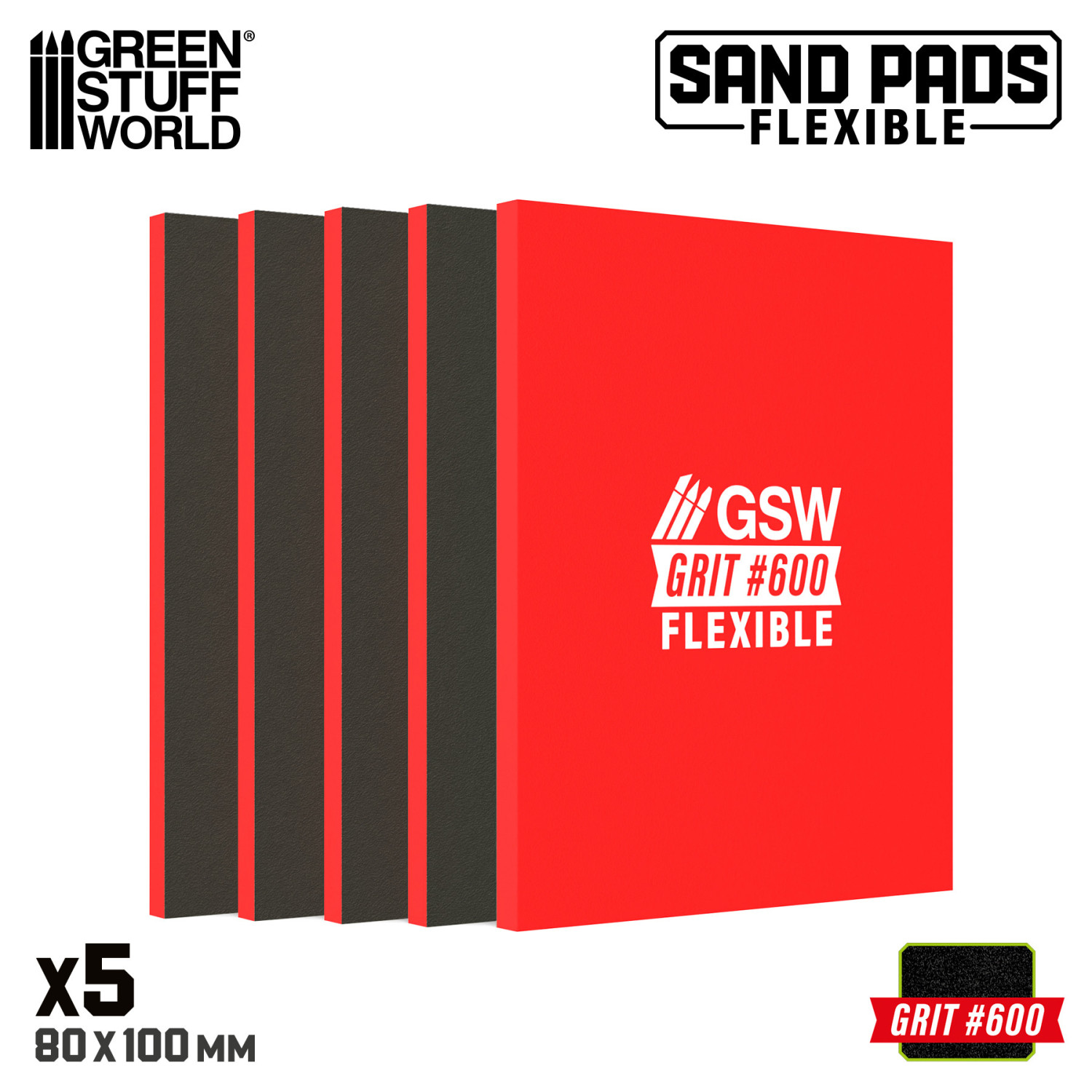 Flexible Sanding Pads 600 grit | Flexible Sanding Blocks - GSW