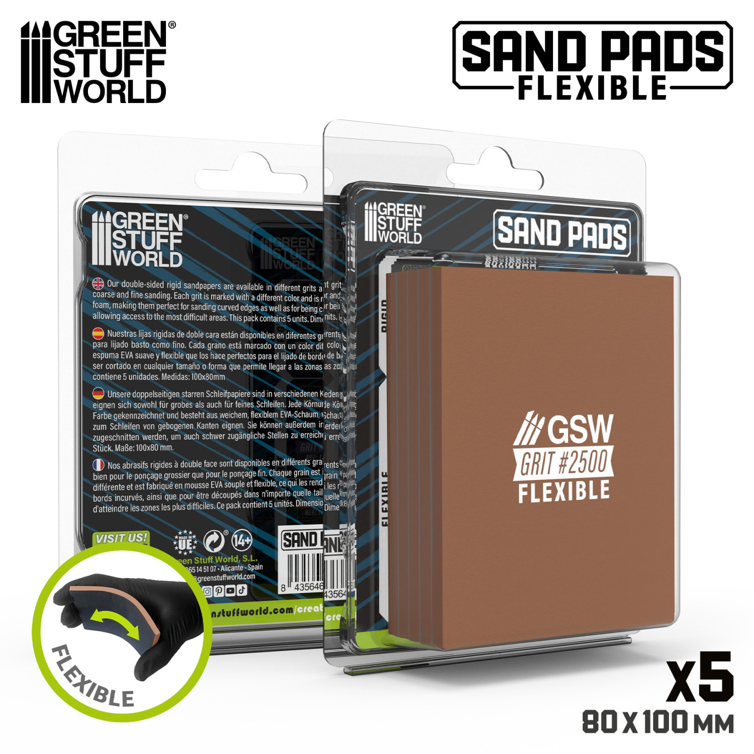 Flexible Sanding Pads 2500 grit | Flexible Sanding Blocks - GSW