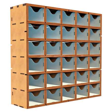 MDF Vertical rack with Drawers | - GSW