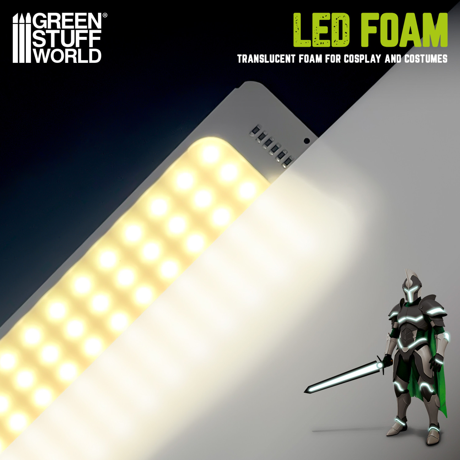 LED foam 2mm Medium for Cosplay | The best LED Foam - GSW