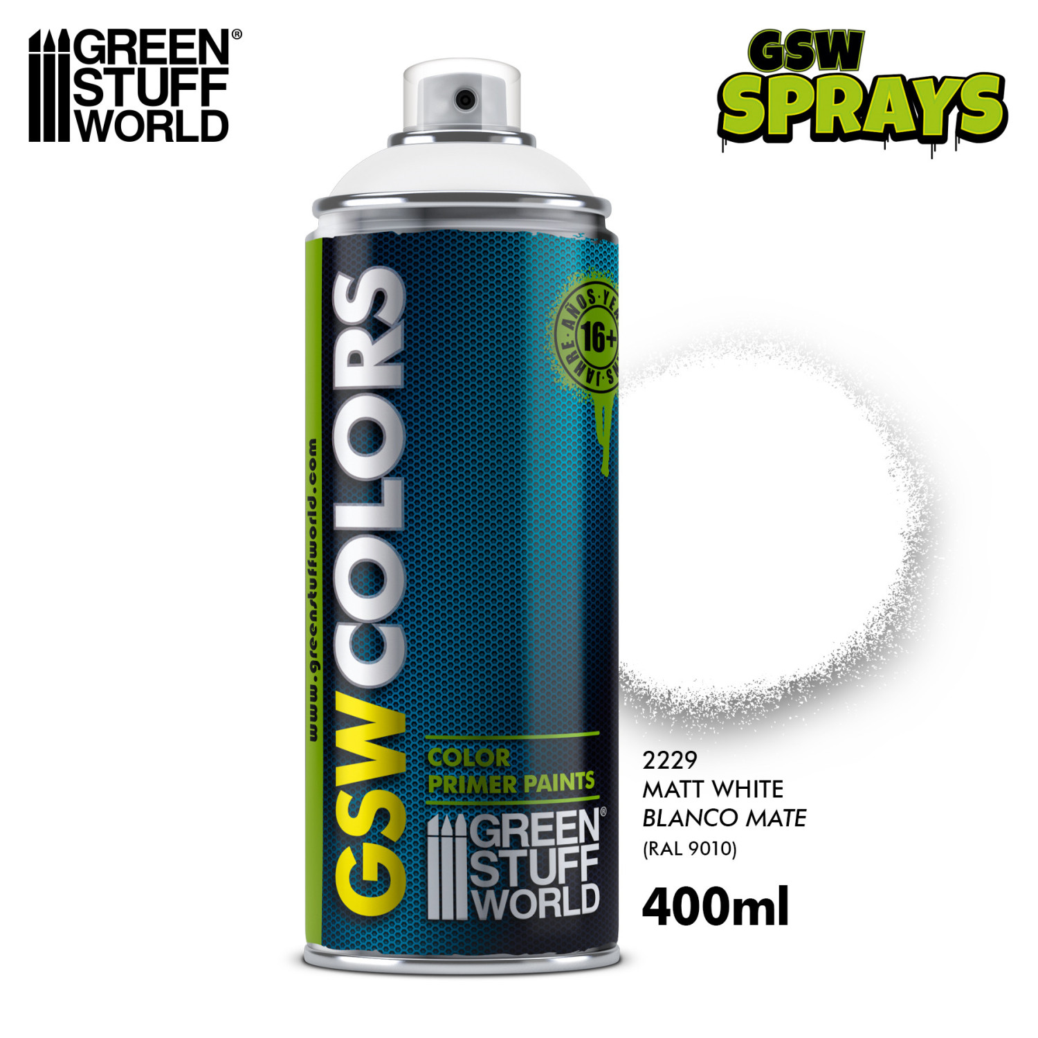 SPRAY Primer Farbe Matt Weiß 400ml - GSW
