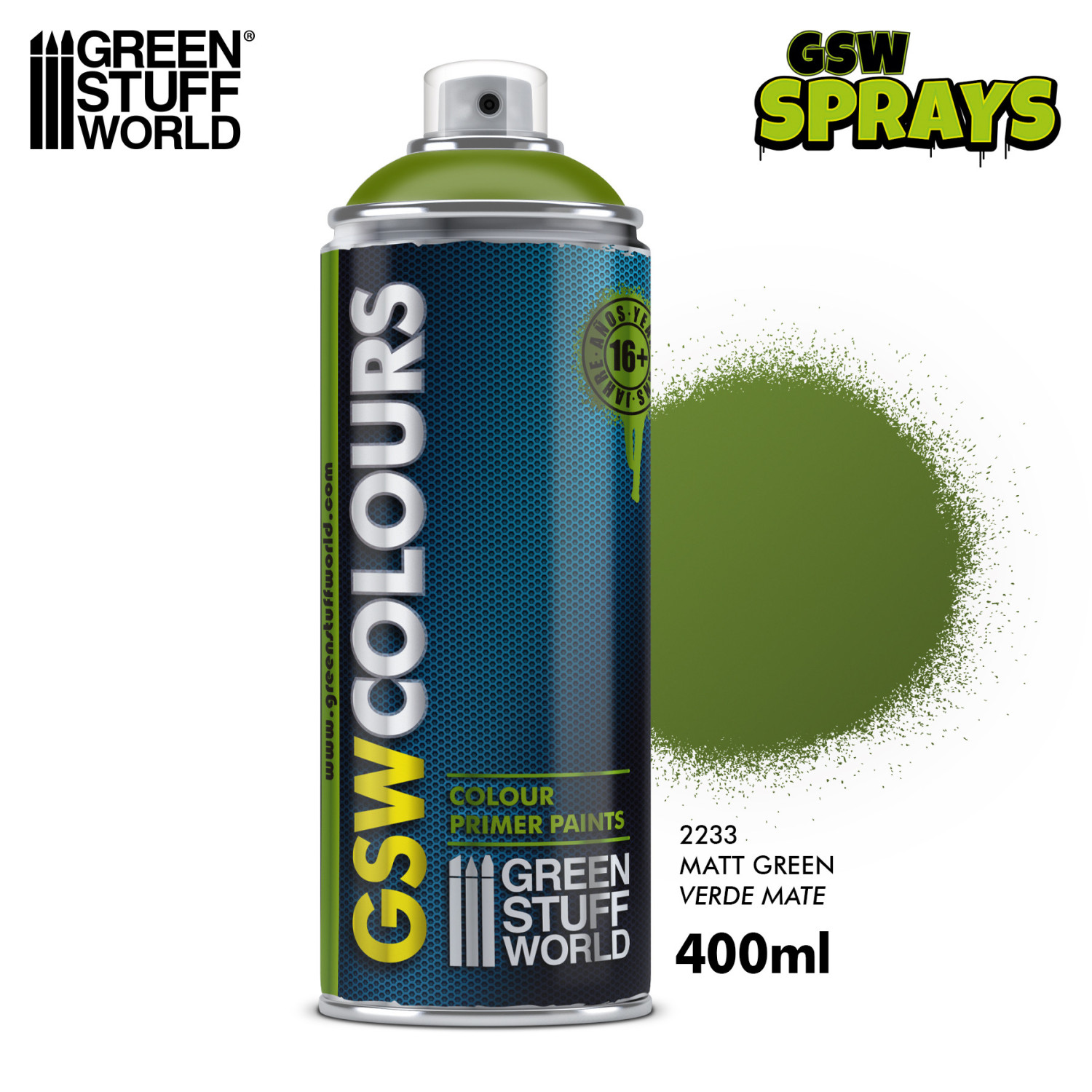 SPRAY Primer Colour Matt GREEN 400ml | - GSW