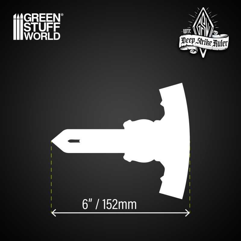 Deep Strike Ruler Template 6" Fluor Orange | Deep Strike Marker - GSW