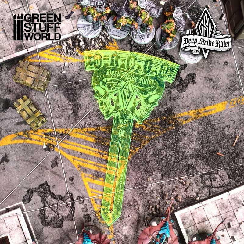 Deep Strike Ruler Template 9" Fluor Green | Deep Strike Marker - GSW