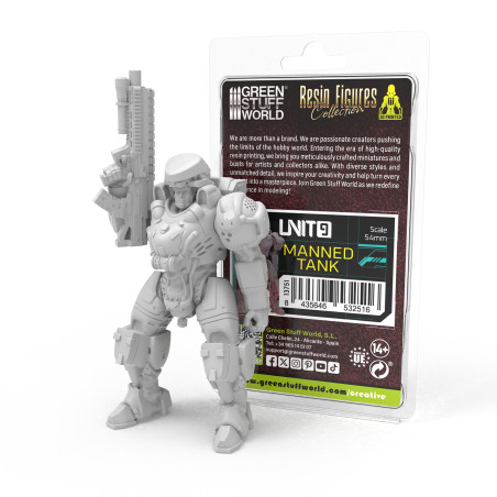 Cyberpunk Unit 9 Figures - Manned Tank 54mm - GSW