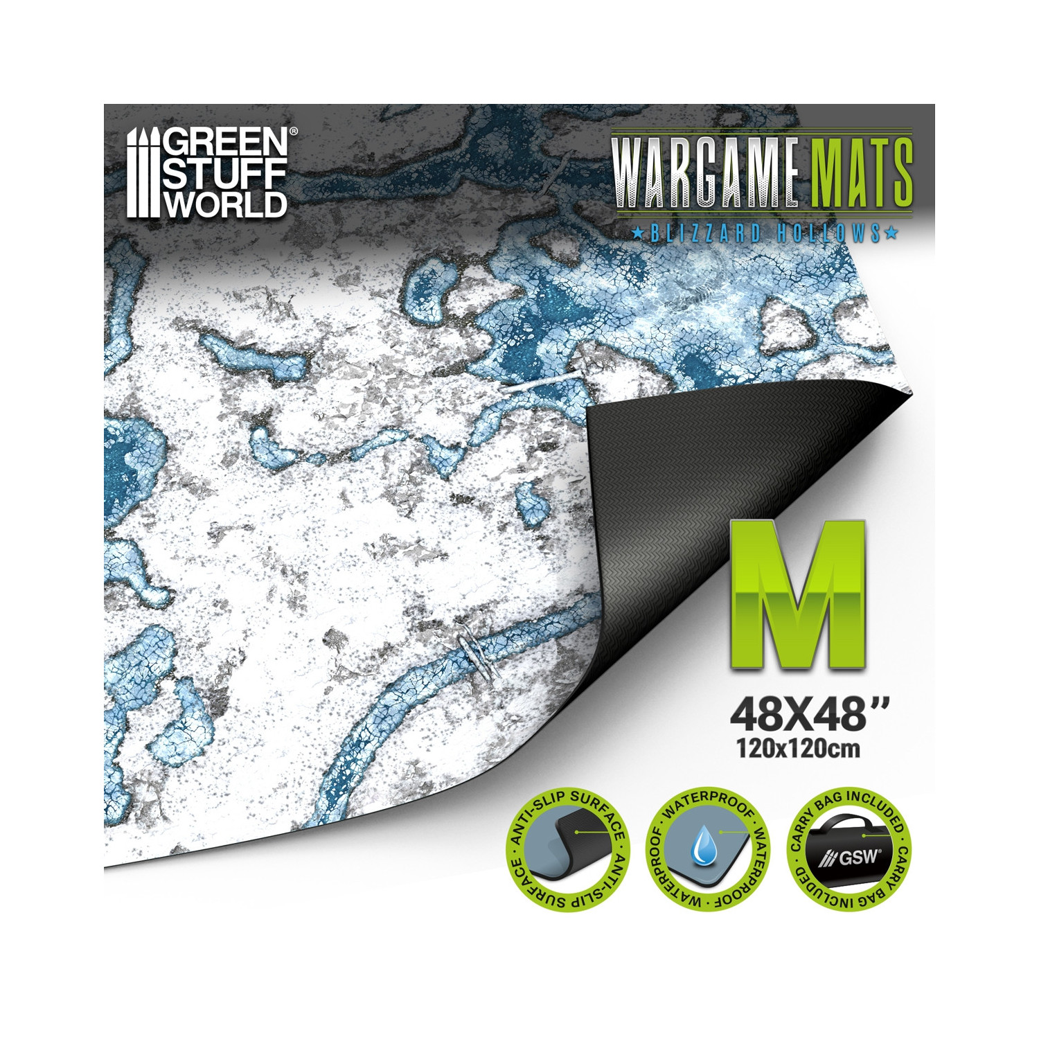 Neoprene Mat 4x4' Blizzard Hollows (120x120cm) - GSW