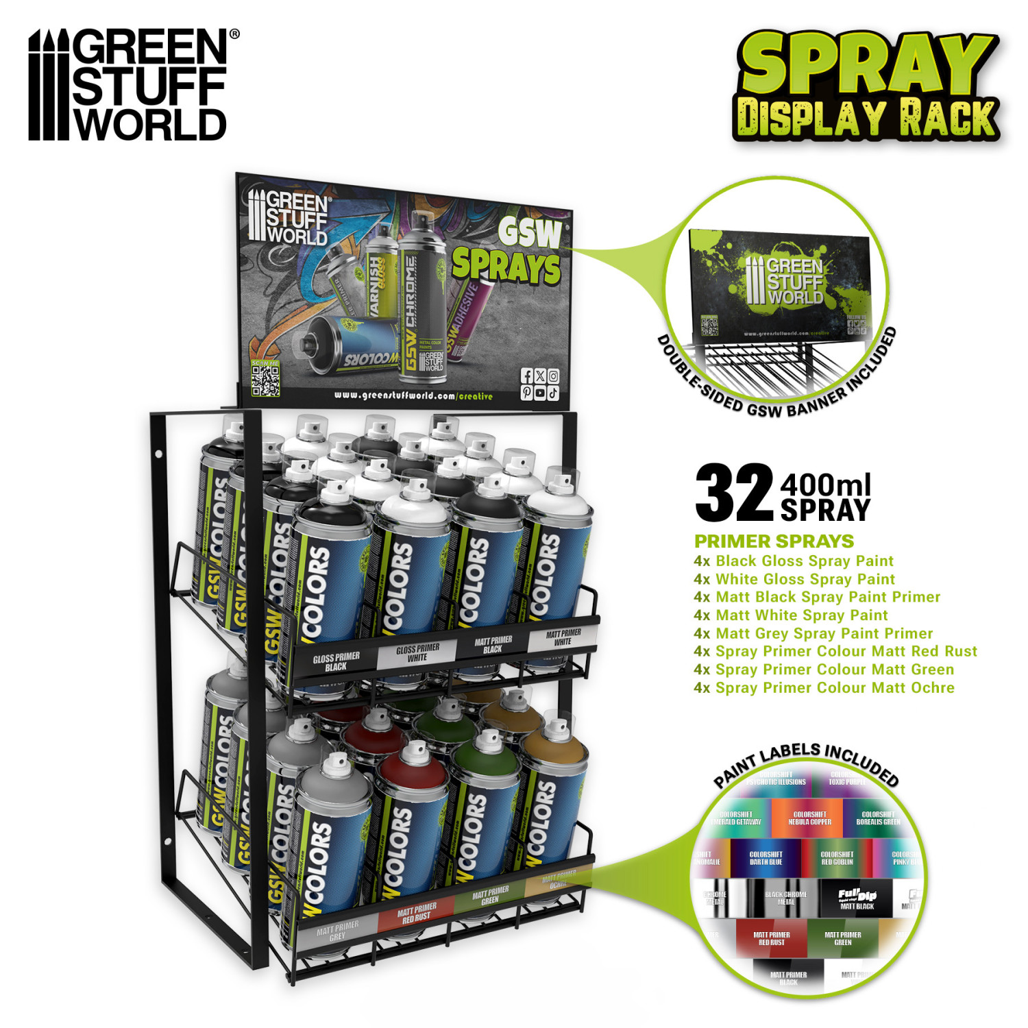 Spray Primer Retail Display Stand - GSW