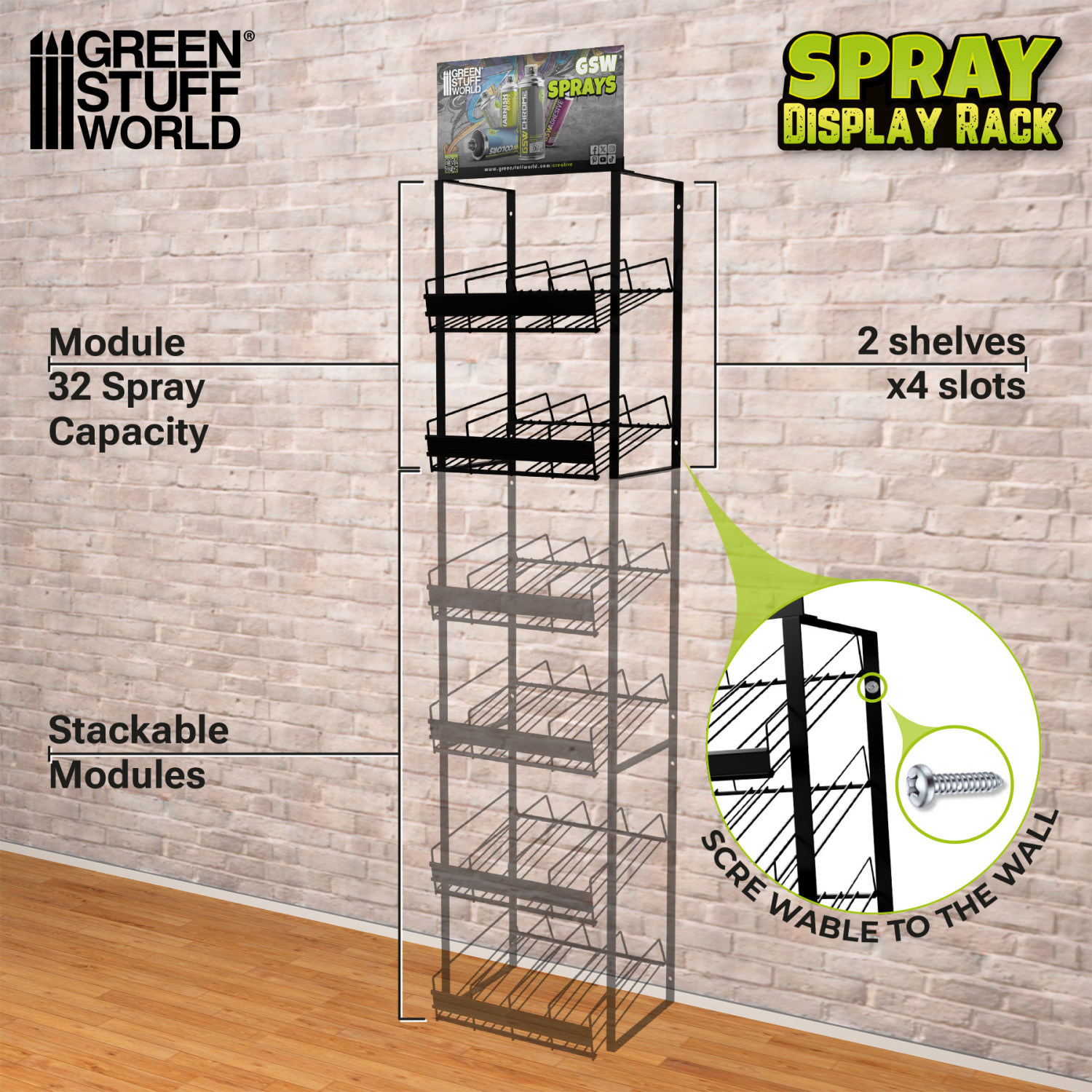 Spray Effects Retail Display Stand - GSW
