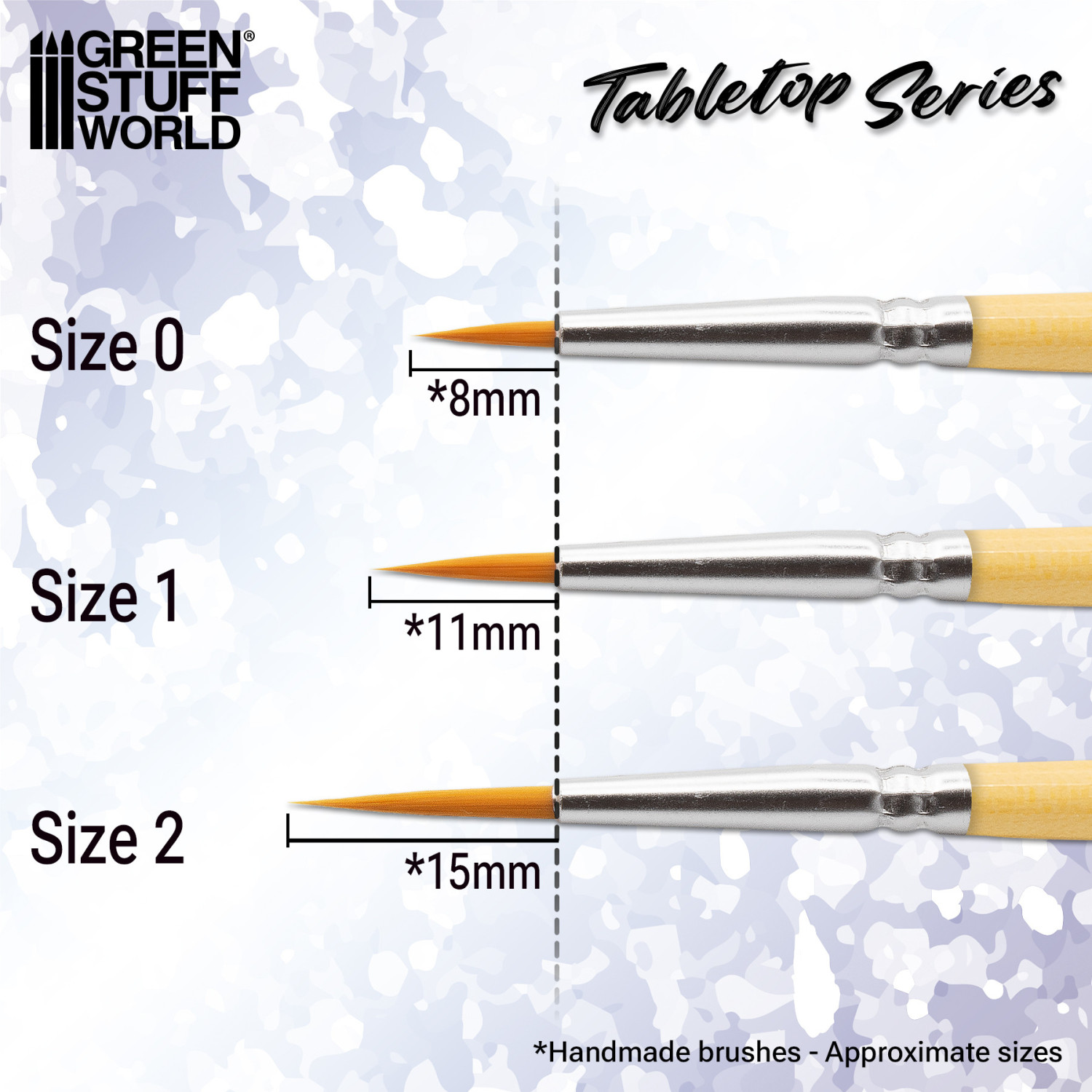 TABLETOP SERIES Synthetic Brush Set 2 (Pack of 10) - GSW