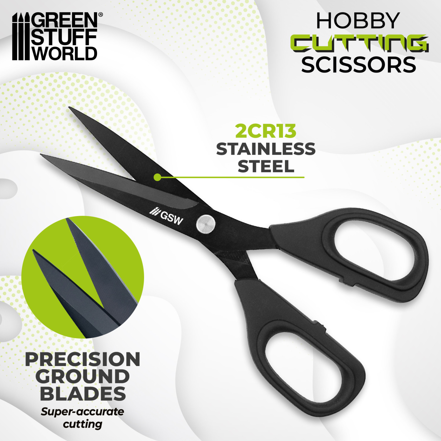 Black hobby cutting scissors - GSW