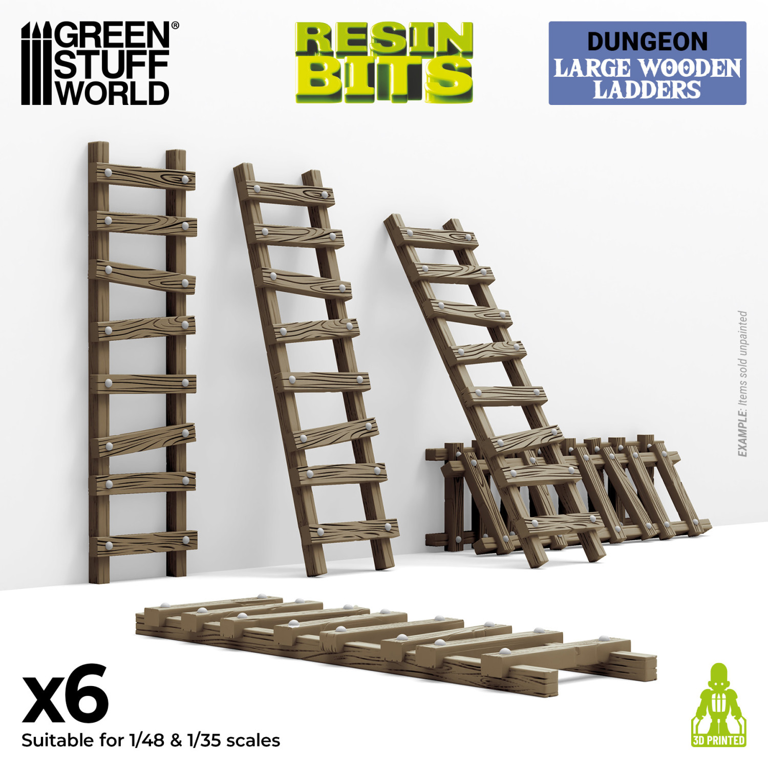 Large Wooden Ladders 1:48-1:35 - GSW