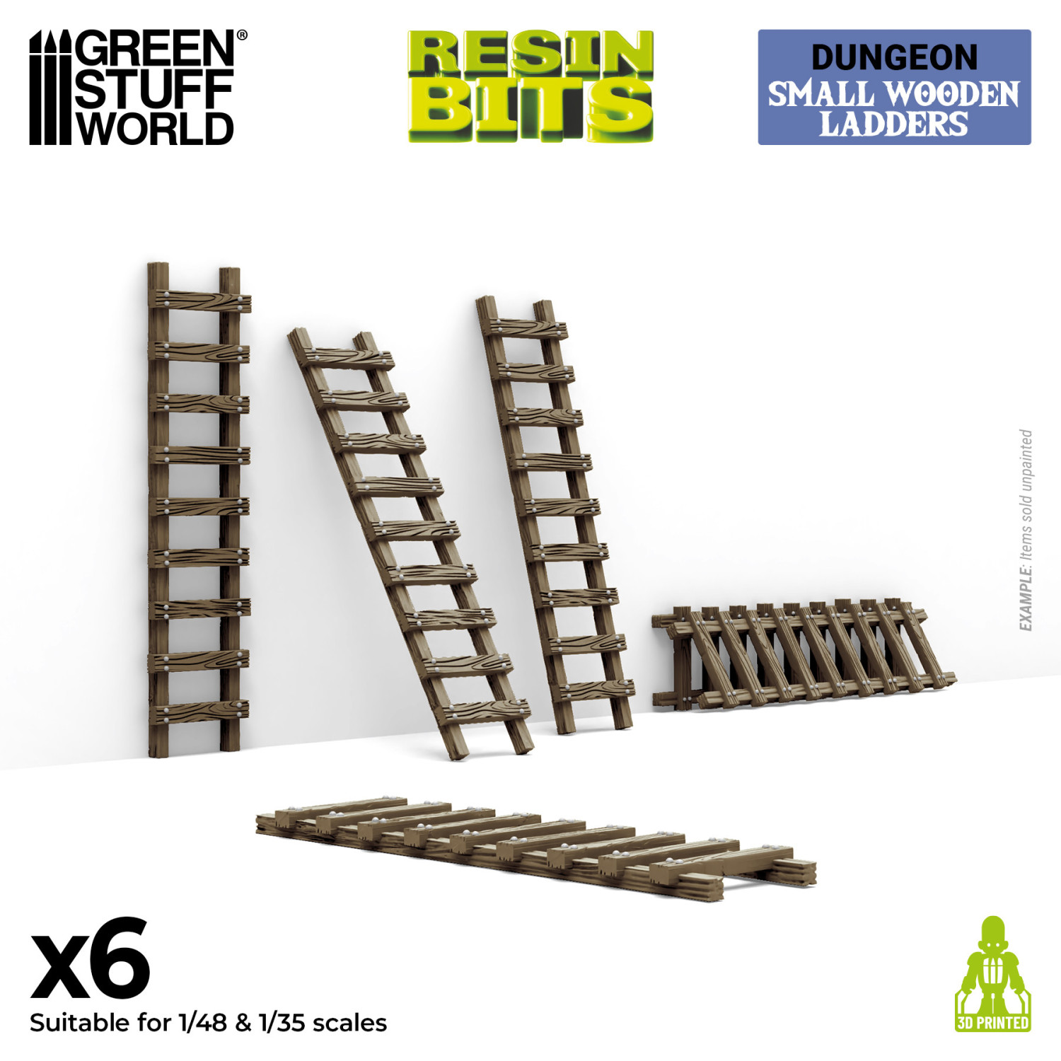Small Wooden Ladders 1:48-1:35 - GSW