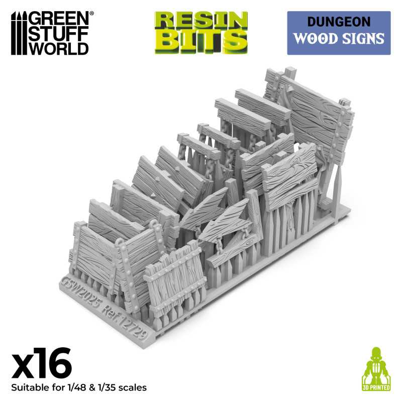 Cartelli in Legno 1:48-1:35 per modellismo - GSW