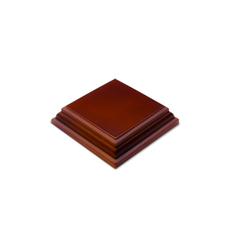 Square Wood display bases 4x4 cm - Hazelnut | - GSW