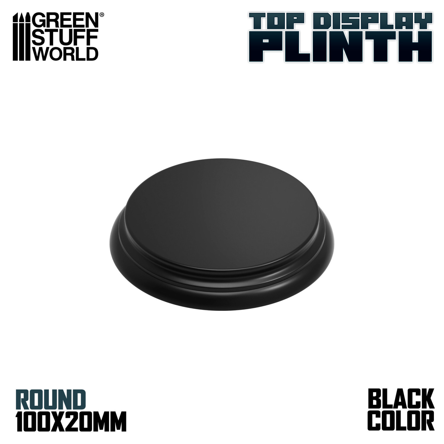 Wood display bases 10 cm - Black - GSW