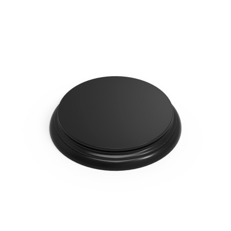 Socle en Bois Rond Ouvragé 130mm - Noir - GSW