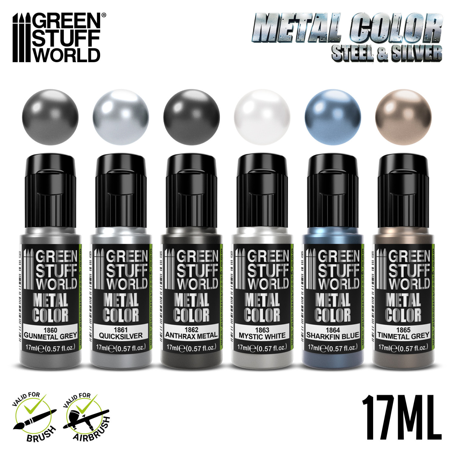 Metallic Paints Set - Silver | - GSW