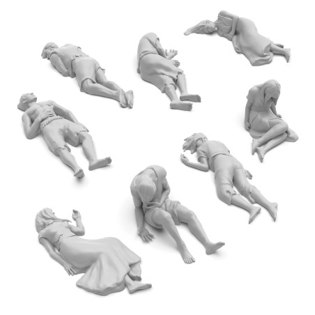 Dead Human Corpses 1:48 | Human bodies for dioramas - GSW