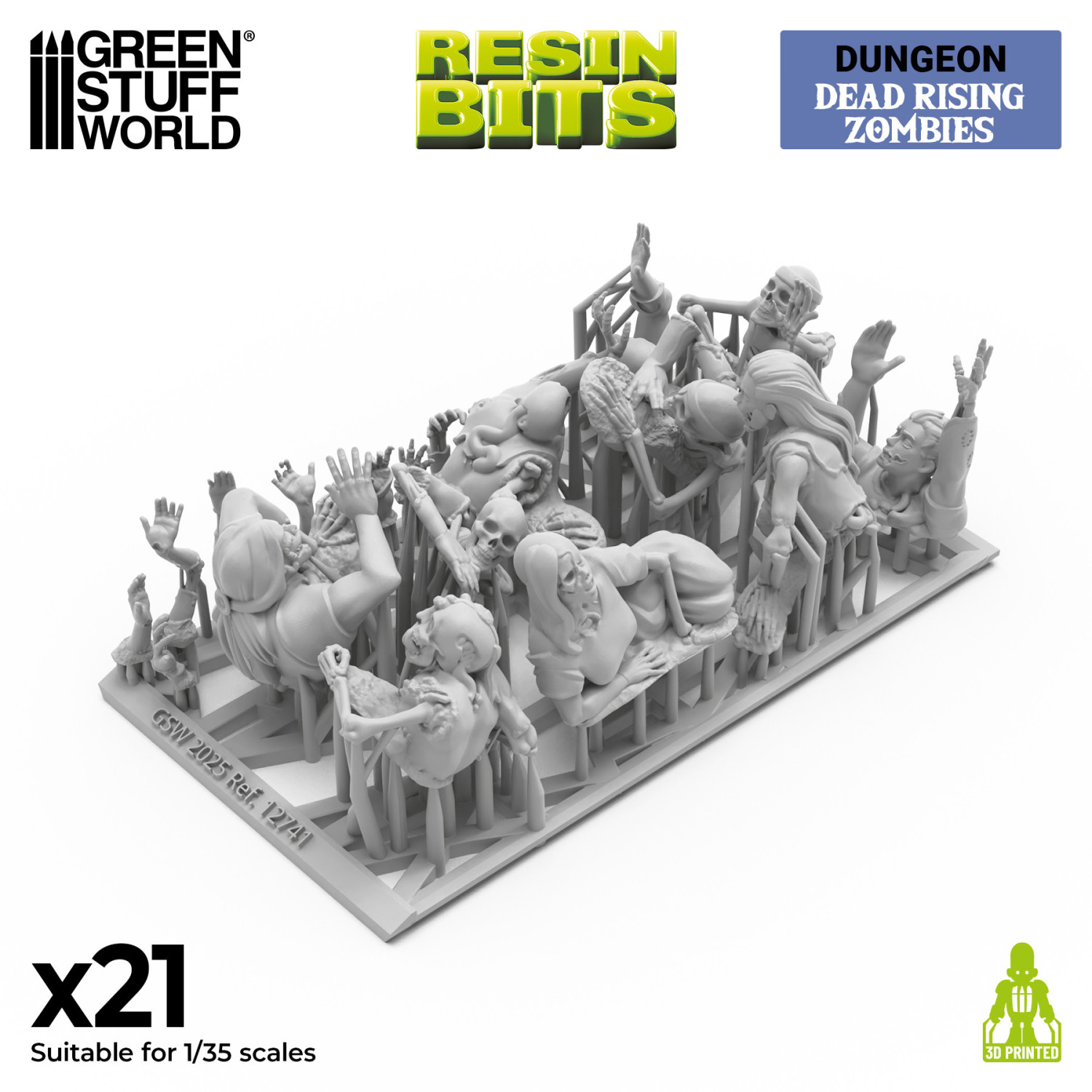 Dead Rising Zombies 1:35 | Zombie miniatures for dioramas - GSW