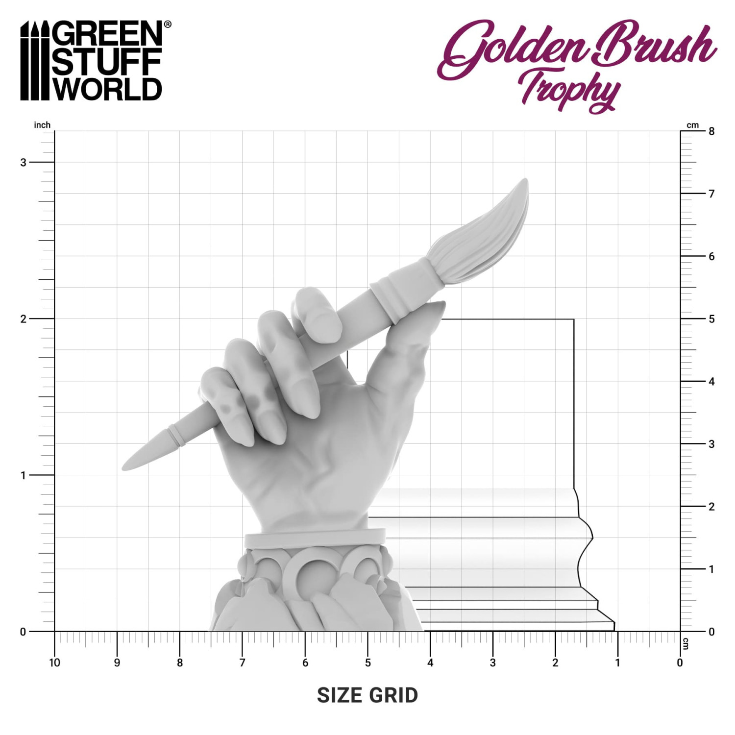 Painting Contest Trophy | Golden Brush award for painting competitions ...