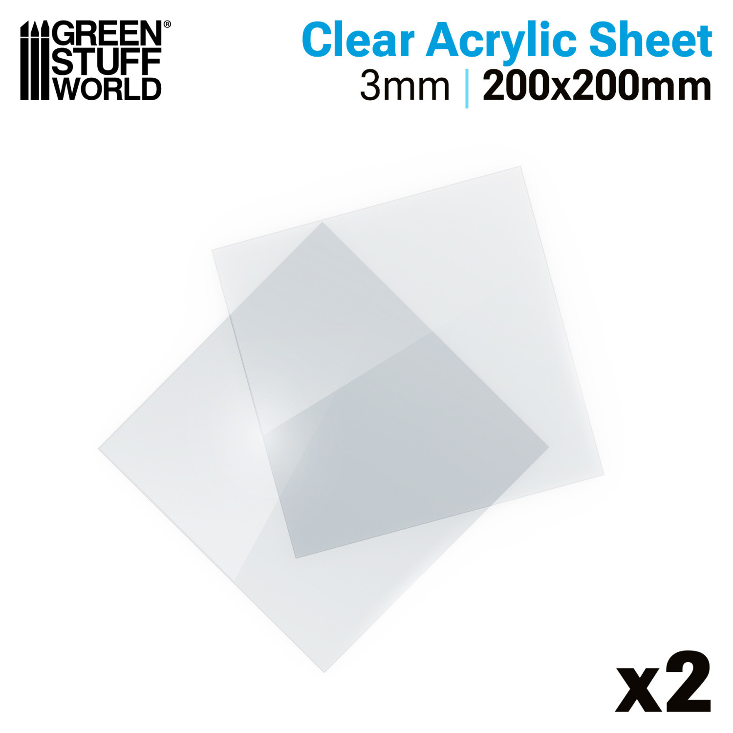 Acrylic sheet 200x200mm for modeling - GSW