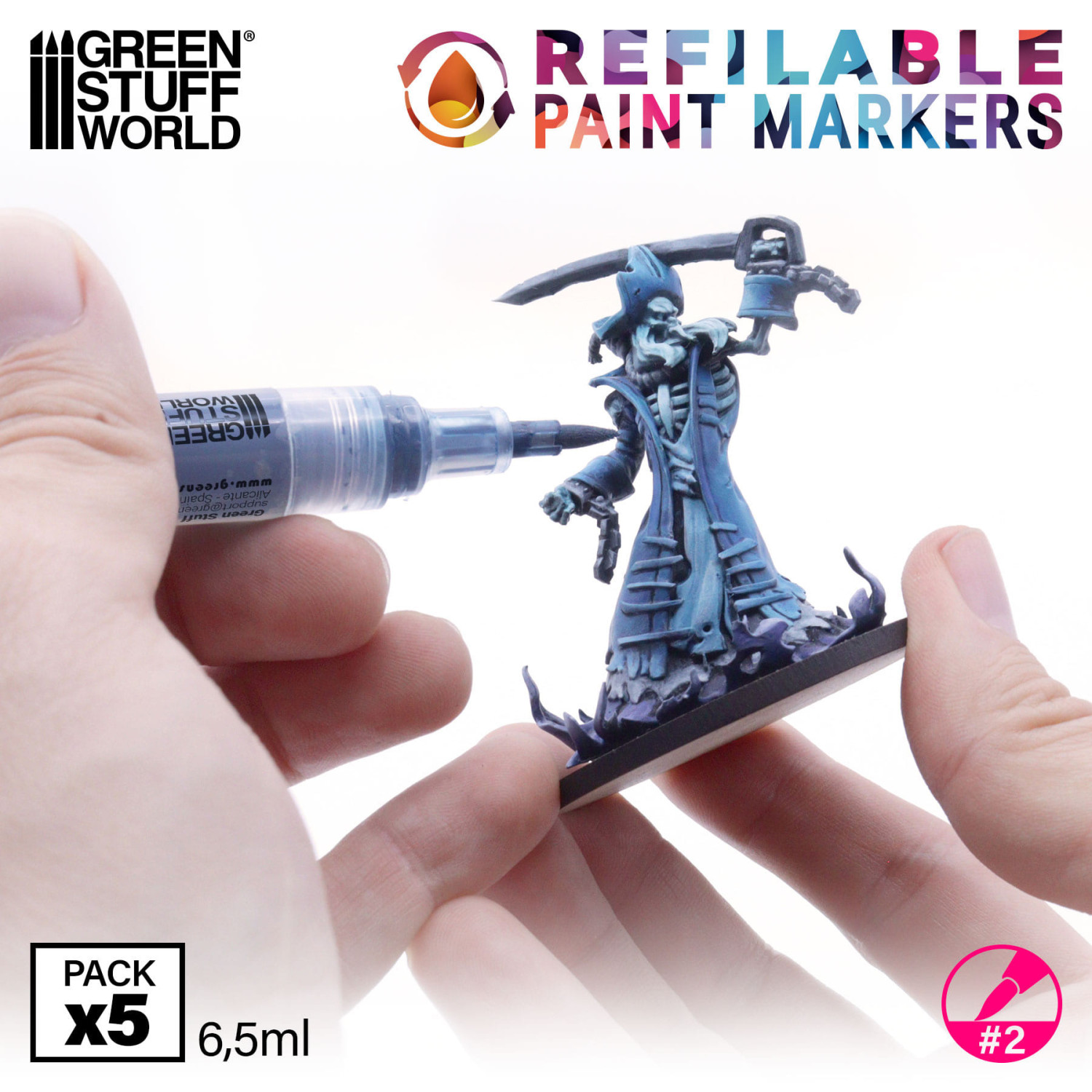 GSW Refillable markers 2 | Refillable paint pen for miniatures - GSW