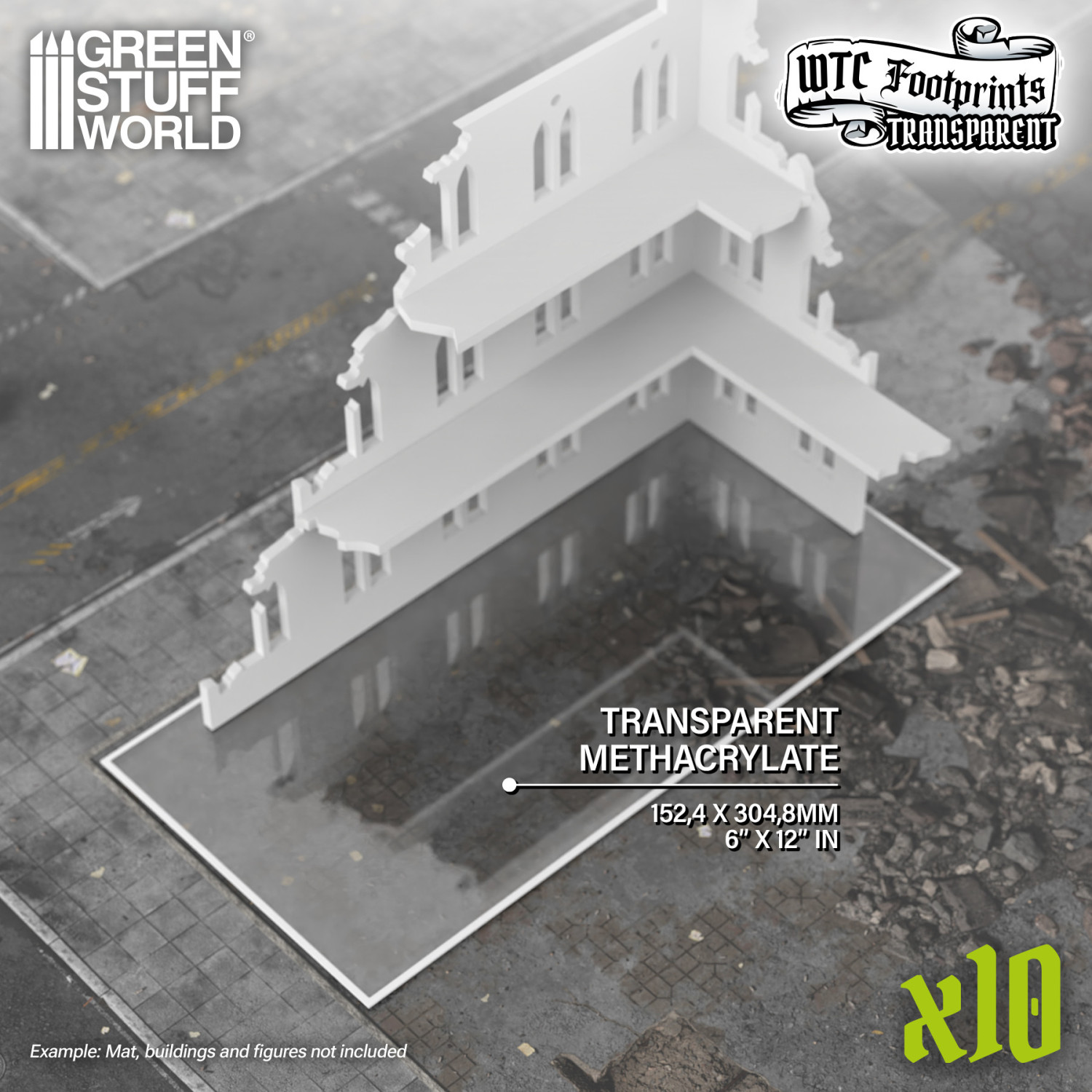Glasspack Footprints WTC Base compatibilie con Warhammer 40k - GSW