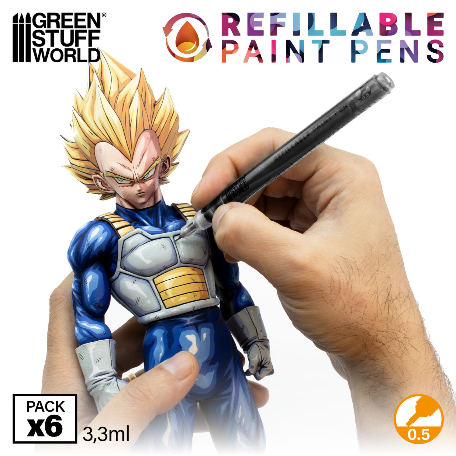 Refillable paint pen 0.5 (pack x6) - GSW