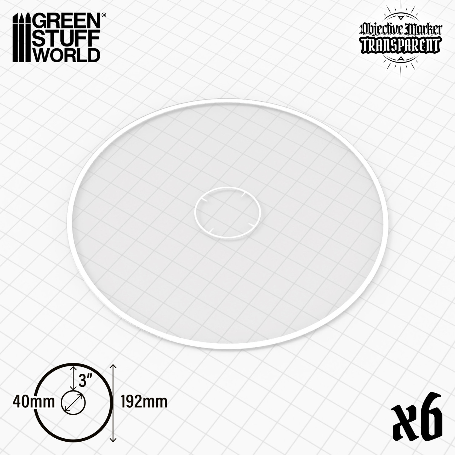 Basic Clear Objective Marker Wh40k compatible - GSW