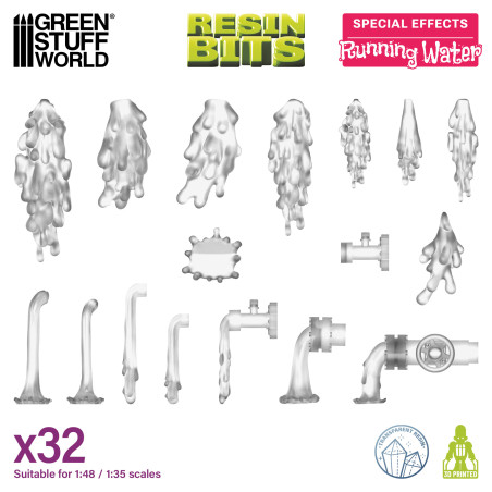 Running Water 1:48-1:35 | Water effects for dioramas and pipes - GSW