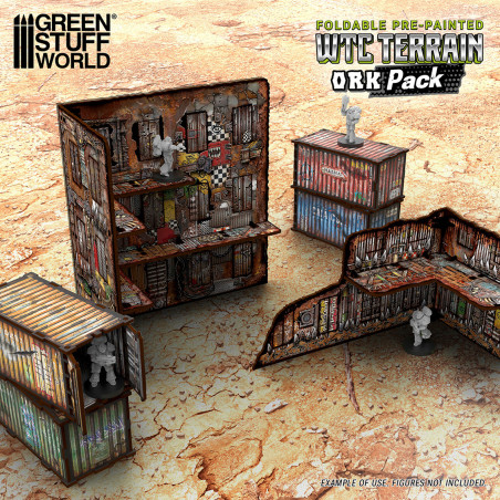 Pre-Painted Foldable WTC terrain pack - Orks (4+6+4) - GSW