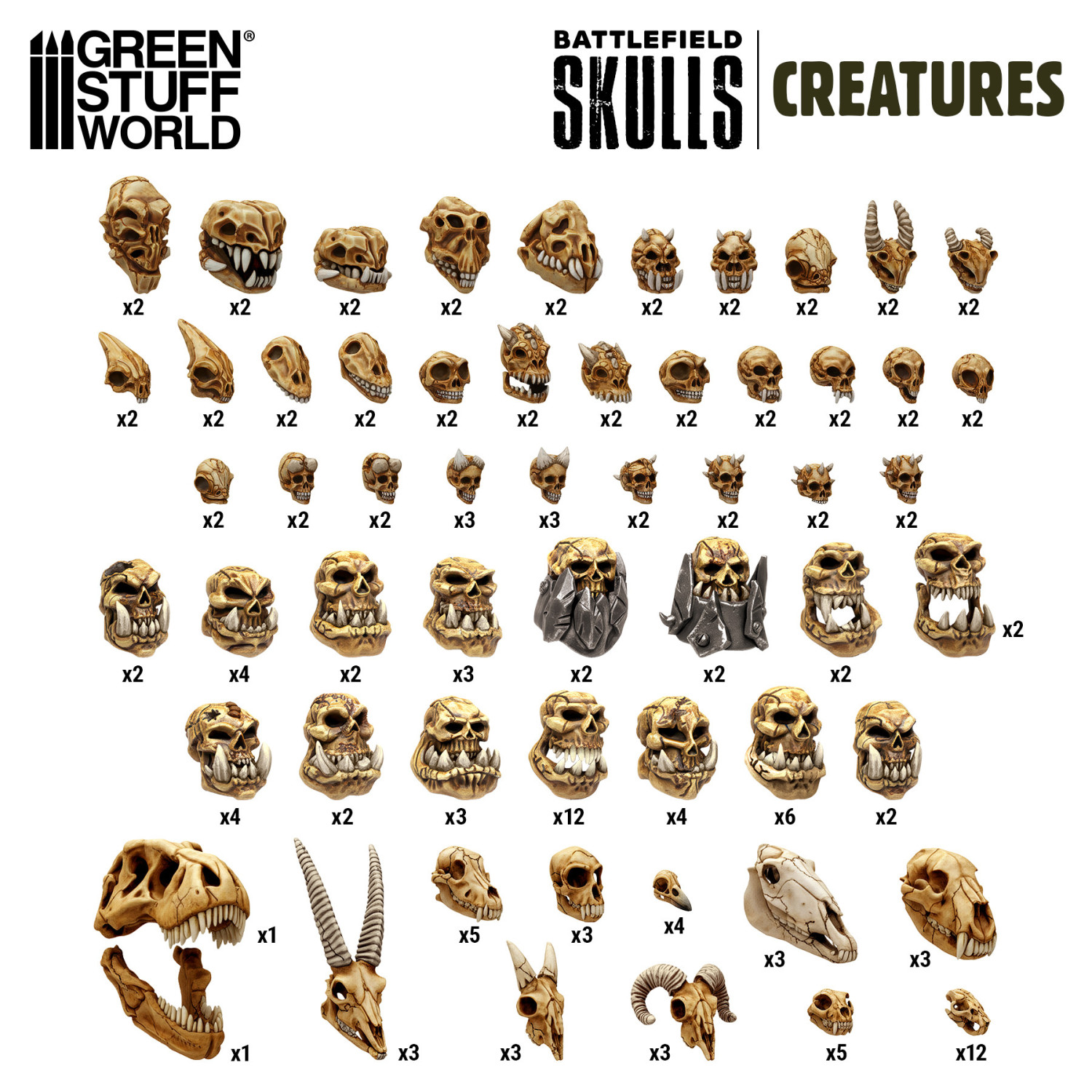 300x Battlefield Creature Skulls 1:48-1:35 | Battlefield Trophies - GSW