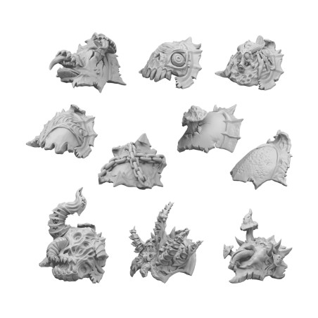 DakkaDakka - Nurgle Shoulder Pads 1:48 Set 01 - GSW
