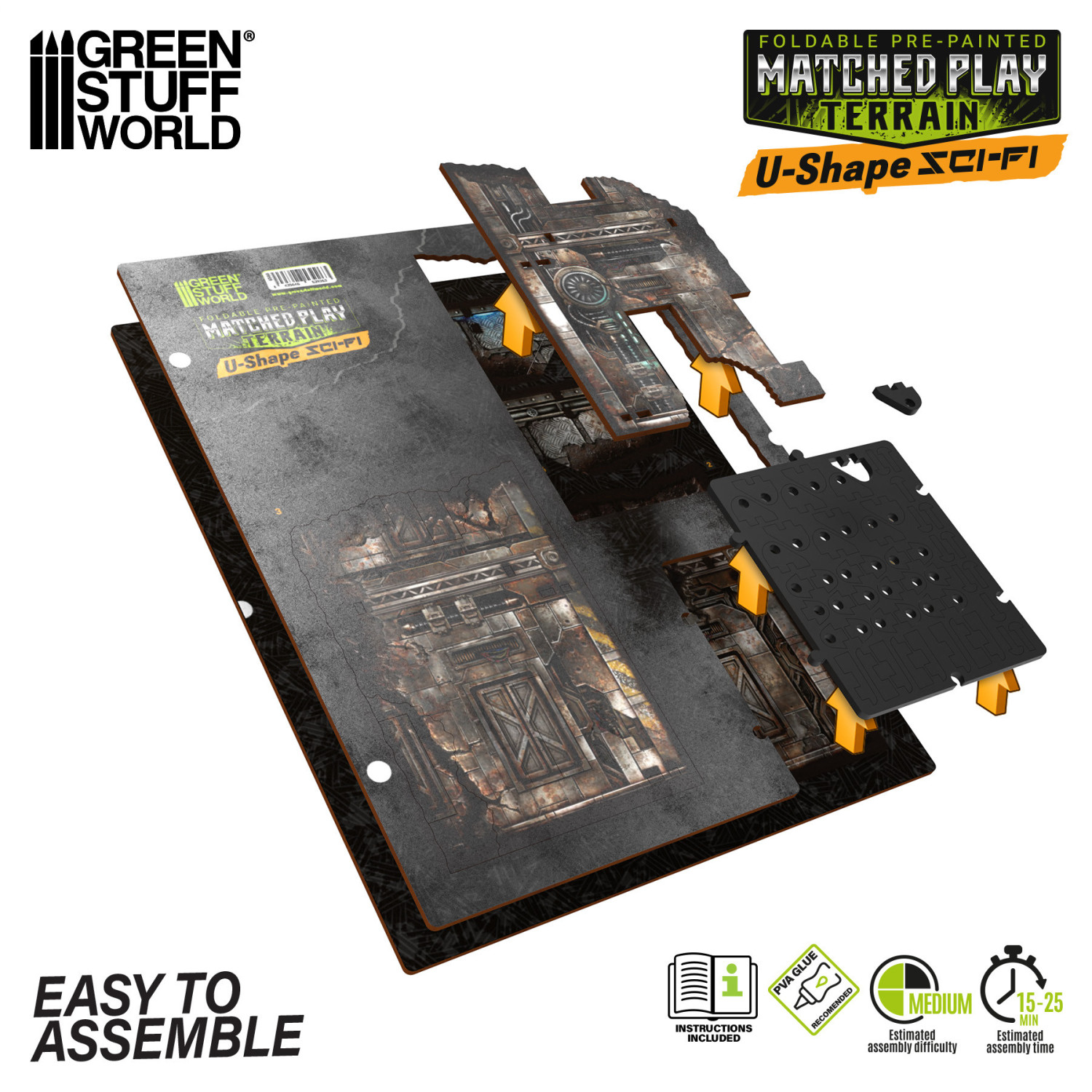 Ruina plegable en forma U prepintada Matched Play - Sci-fi - GSW