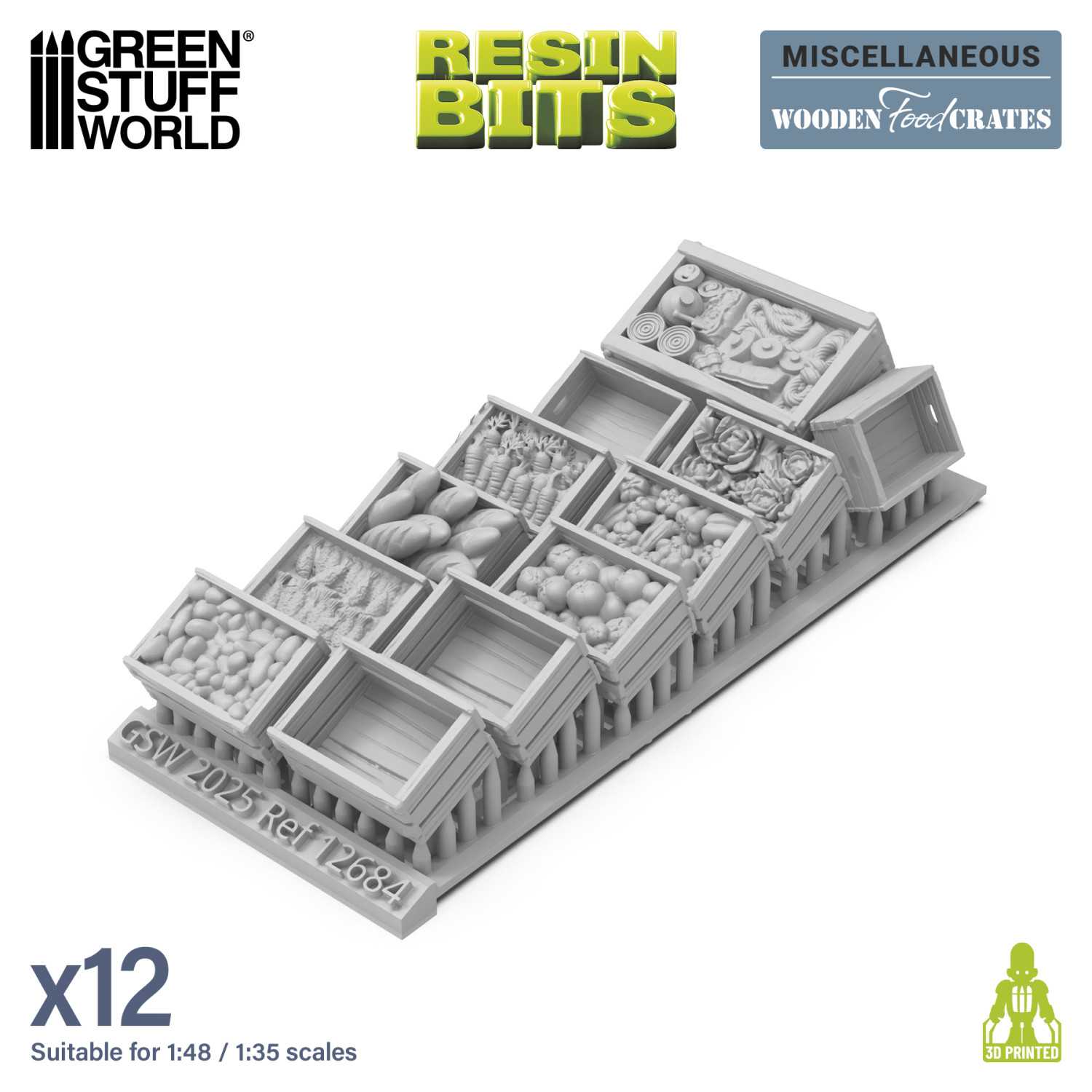 Wooden Food Crates 1:48 | Modeling and model kits - GSW