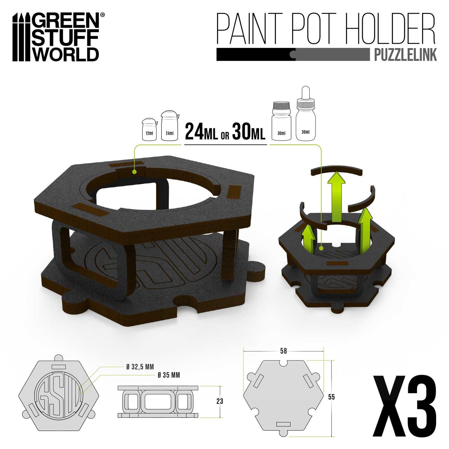 Paint Pot Holder compatible with citadel paints and model paints - GSW
