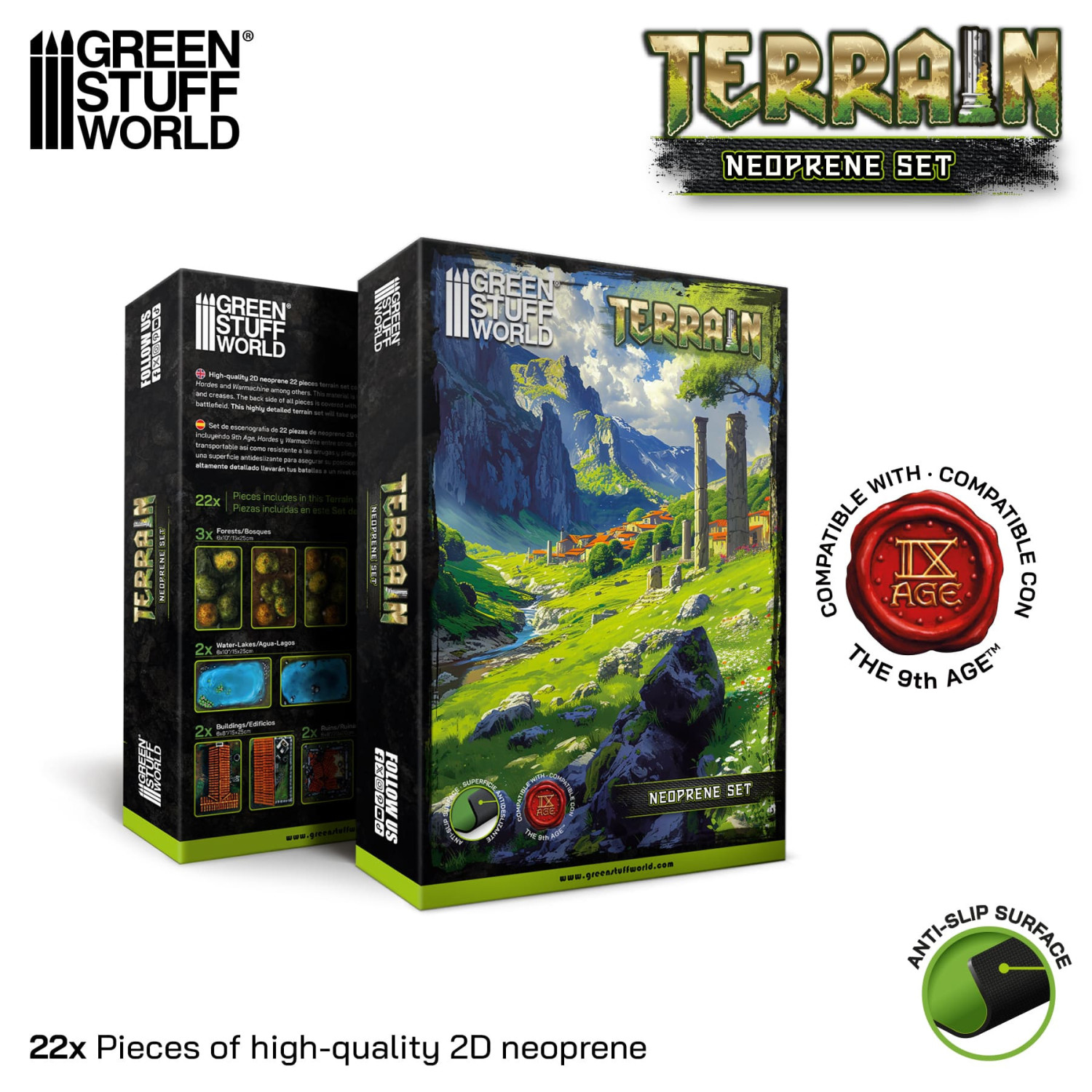 Neoprene Terrain set | 9th age Terrain Set - GSW