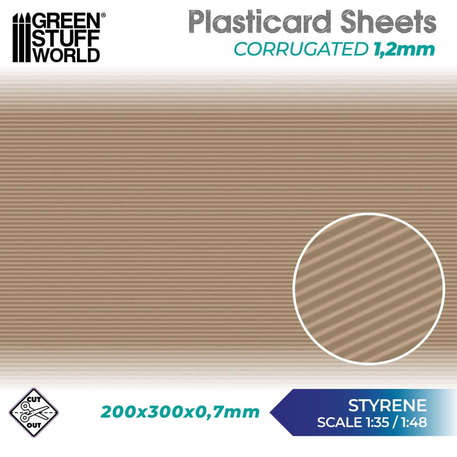 Plasticard - Corrugated Textured Sheet - GSW