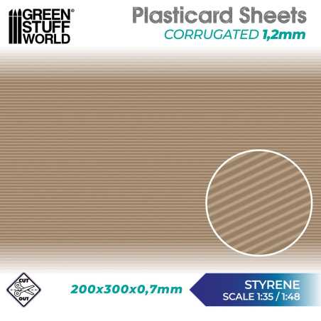 Plasticard - Corrugated Textured Sheet - GSW