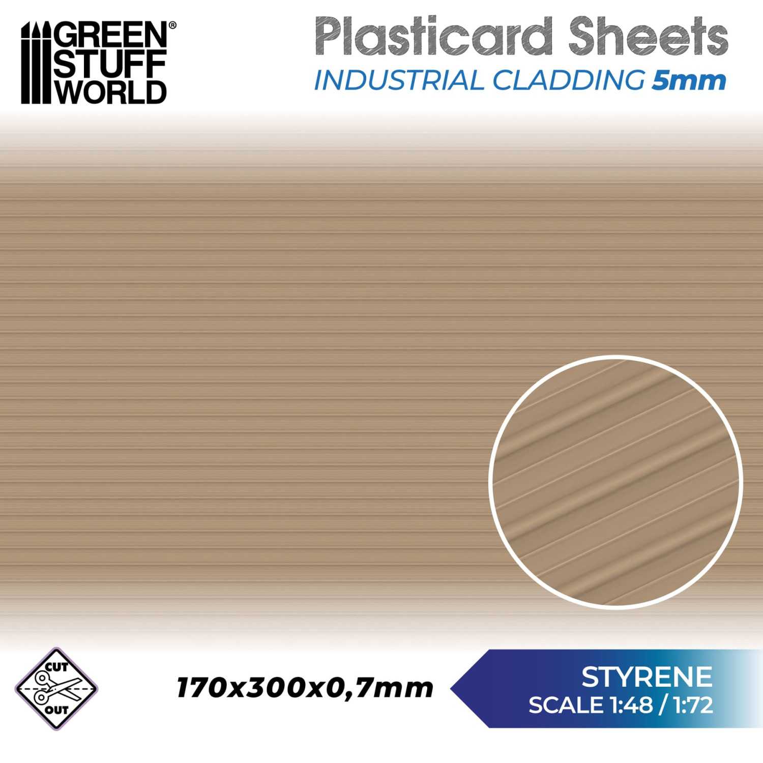 Plasticard - Industrial Cladding Textured Sheet 5mm - GSW